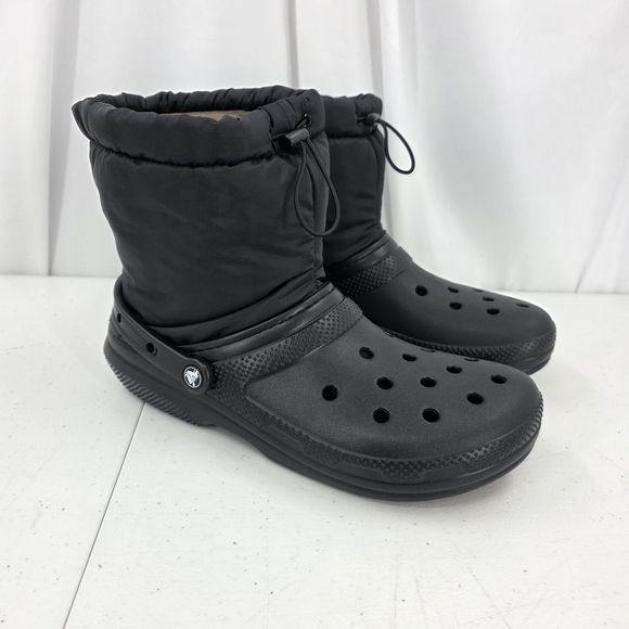 CROCS | Shoes | New Crocs Classic Lined Neo Puff Insulated Boots Black ...